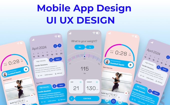 Do mobile app ui design, app ui ux, figma app ux design, ui ux design by Irfanali004 | Fiverr