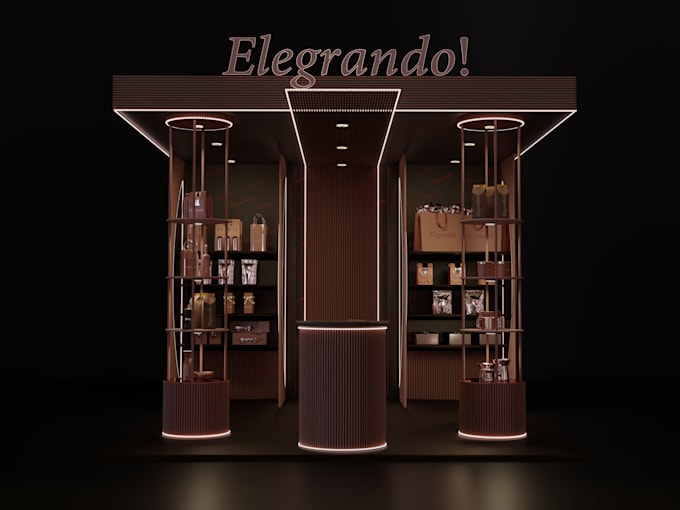 Create realistic 3d visualization renders of your promotional booth ...