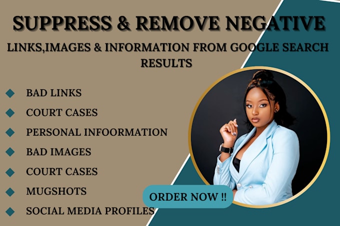 Suppress and remove negative links images and information from google ...