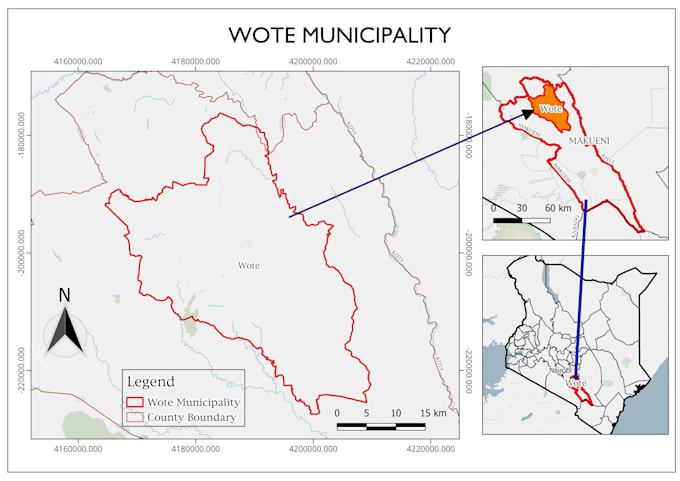 Create custom study area maps for you by Danieldzanga | Fiverr