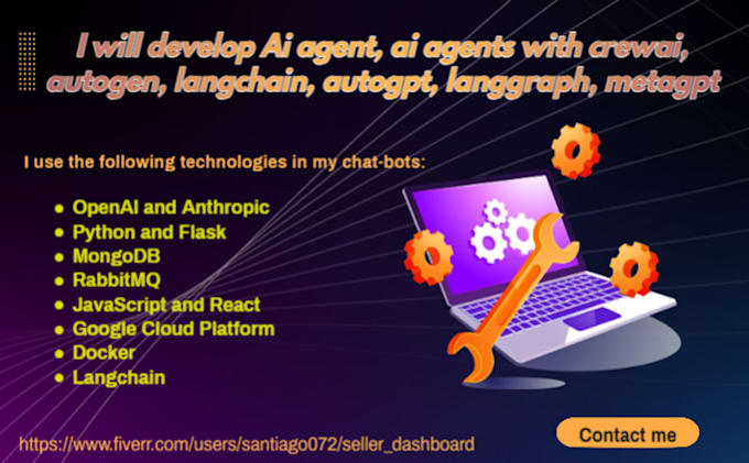 Develop ai agent ai chatbot, ai cold calling, ai tools, ai saas, crewai ... Develop ai agent ai chatbot, ai cold calling, ai tools, ai saas, crewai ...