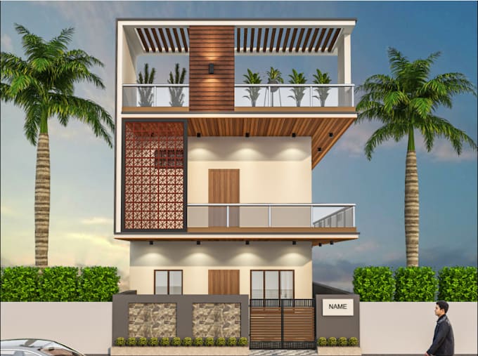 Craft 3d house elevation,model realistic patio design,render cgi facade exterior by Omohtaiwo ...