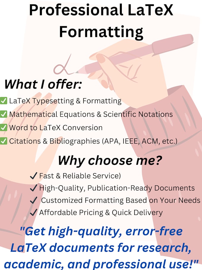 Professionally format your documents in latex by Kalpani_pinky | Fiverr
