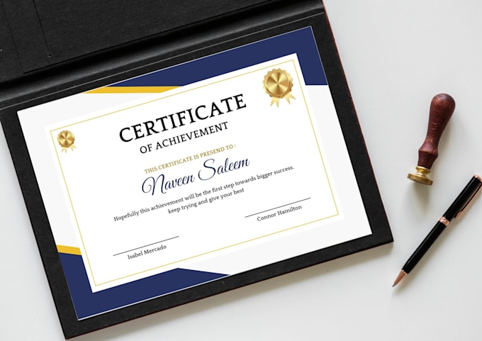Design professional certificate, diploma or award designs with custom ...