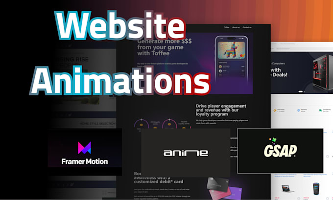 Create website animation with gsap, react, framer motion by ...