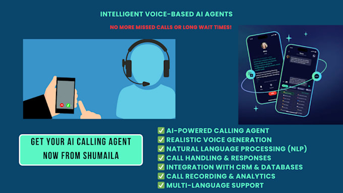 Create ai calling agent fully customize by Shumaila_shah_1 | Fiverr