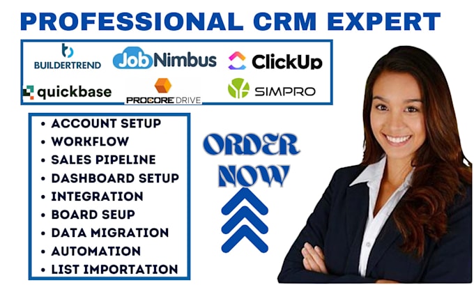 Setup jobtread quickbase simpro clickup jobnimbus redmine construction ...