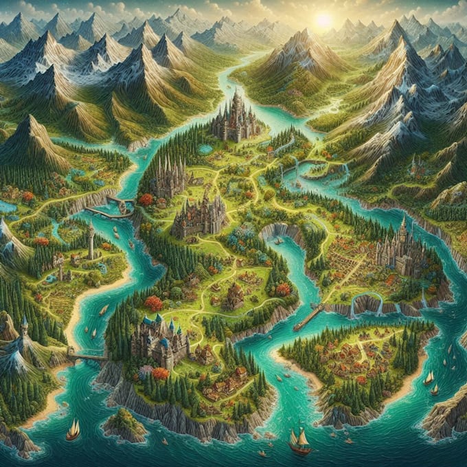 Draw a professional fantasy map for you by Renseutuma | Fiverr