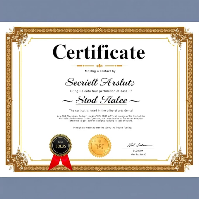 Professional and custom certificate design for you by Theballers001 ...