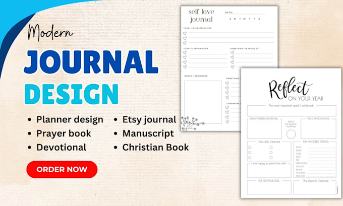 Design journal, planner, workbook, checklist, travel guide, itinerary ...
