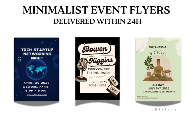 Design a minimalist event flyer by Kalemy | Fiverr