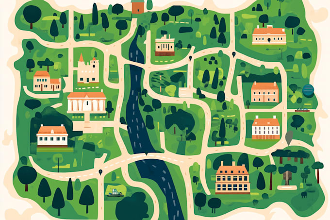 Draw vector map in illustrator by Adelaeoneal | Fiverr