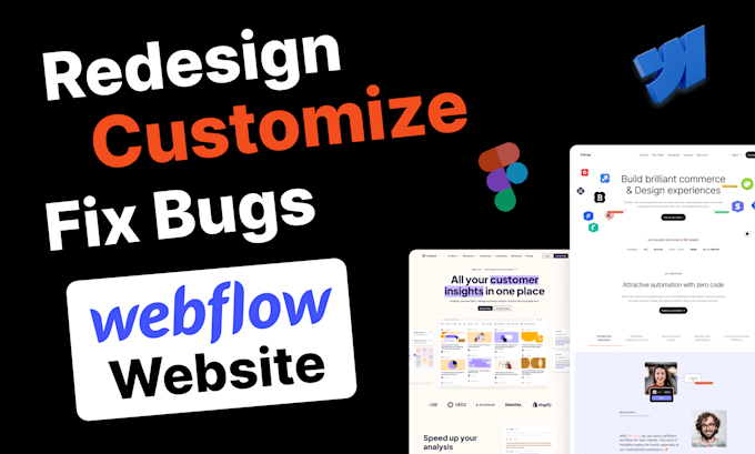 Redesign, customize templates, and fix bugs on your webflow website by ...