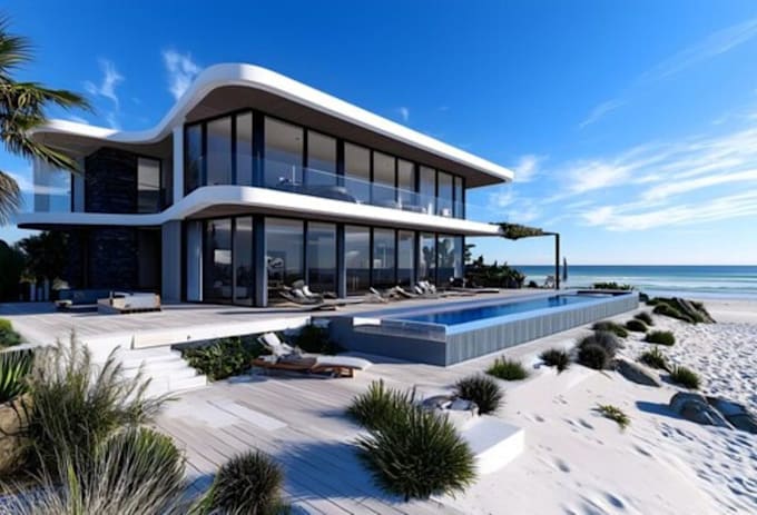 Design warehouse luxury villa coastal beachfront home walkthrough ...