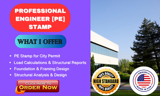 Do structural engineer, new york, arizona, florida, pe stamp for city ...