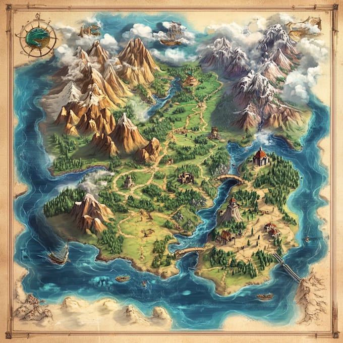 Draw a professional fantasy map for you by Beryoway | Fiverr