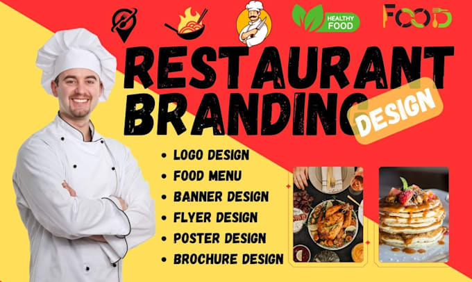 Design restaurant branding kit, logo, menu, banner, brochure ...
