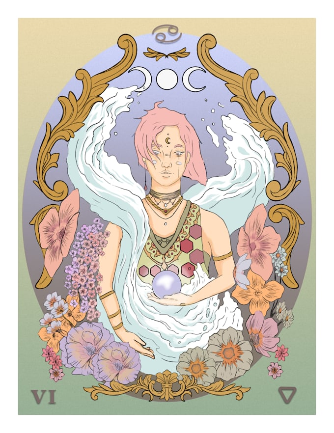 Draw stunning illustrations of characters with linear style by ...