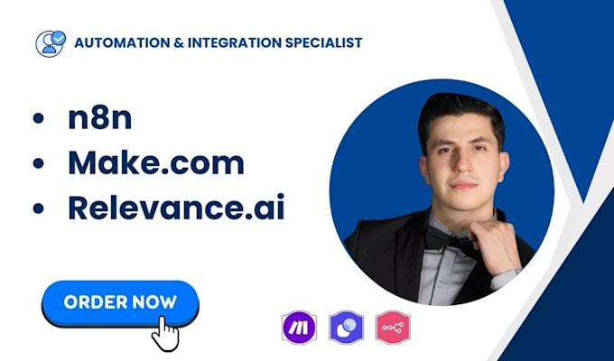 Build an ai virtual assistant team with relevance ai, make com, whatsapp, n8n by Kay_newman | Fiverr