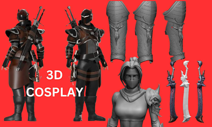 Sculpt quality printable 3d cosplay armor, weapon, costume for 3d ...