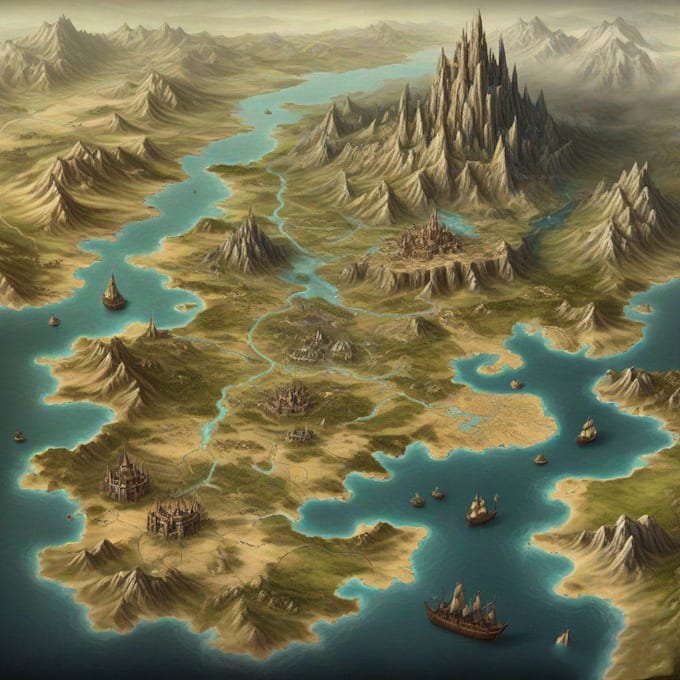 Draw a professional fantasy map for you by Dorotheb | Fiverr