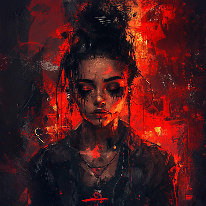 Draw a fantasy horror and fantasy horror character by Blokod | Fiverr