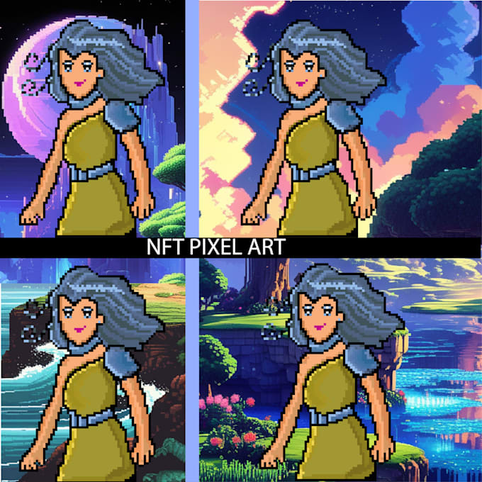 Create pixel art character for nft collection by Gfx_work_31 | Fiverr