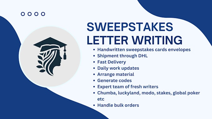 Be your expert sweepstakes cards and envelopes writer by Khan_izzah ...