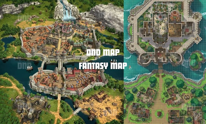 Custom fantasy map, roblox, dnd, tabletop, rpg design, and develop ...