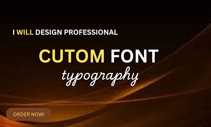 Create amazing typography design custom font design for your business ...