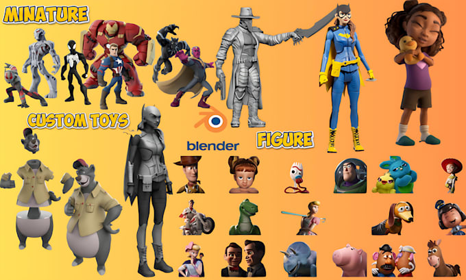 Create 3d toy, action figure, lego models, designer toys 3d print ready ...