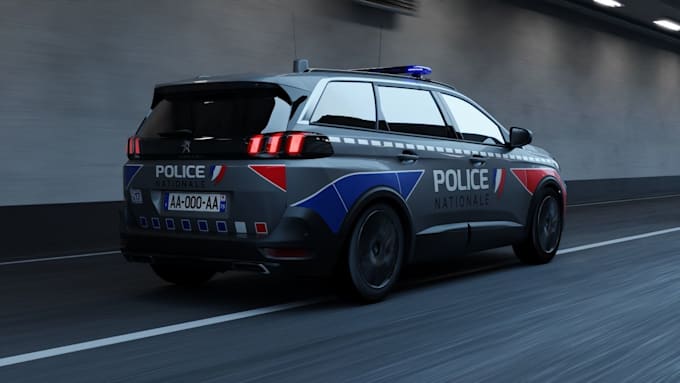 Make realistic custom police car, livery for fivem roblox car rendering ...