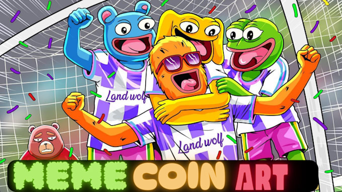 Make meme coin art, memecoin video, crypto meme character video solana meme coin by Marmhed | Fiverr