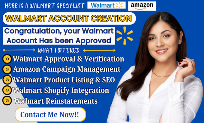 Setup and approve walmart seller account, walmart listing by Sandra ...