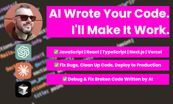 Fix your ai generated code by Lucaspiller | Fiverr