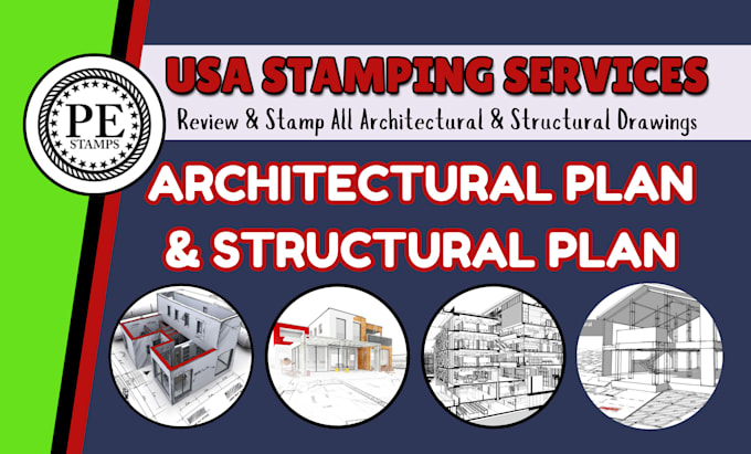 Architect stamp, structural stamp, license city permit, texas stamp ...