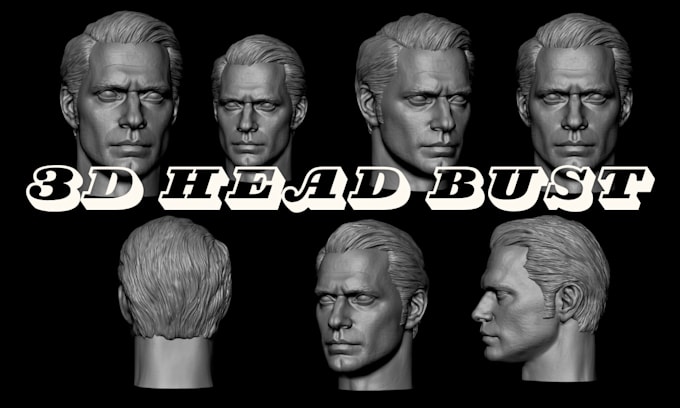 Sculpt realistic 3d head 3d bust model 3d portrait in zbrush for 3d printing by Demi_mask | Fiverr