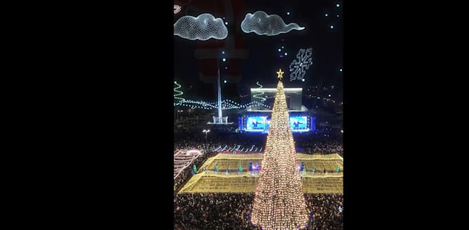 Make 8k aerial drone show vfx animation drone show animation 3d drone ...