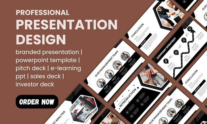 Design branded slide powerpoint presentation template, elearning ppt, pitch deck by Friedalina ...