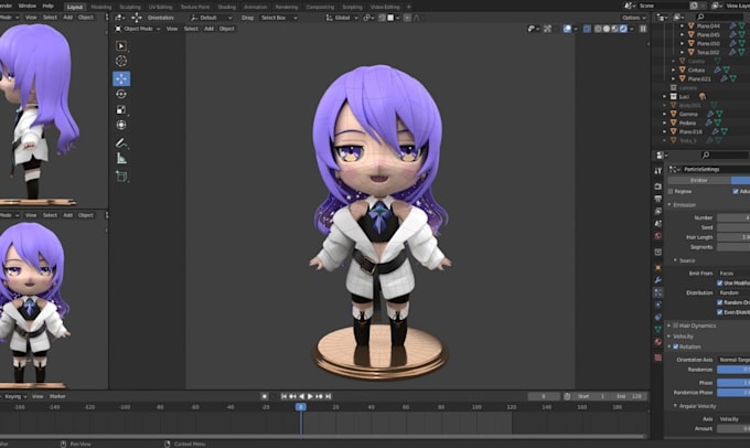 Create cute 3d chibi model, chibi character for printing, game and ...