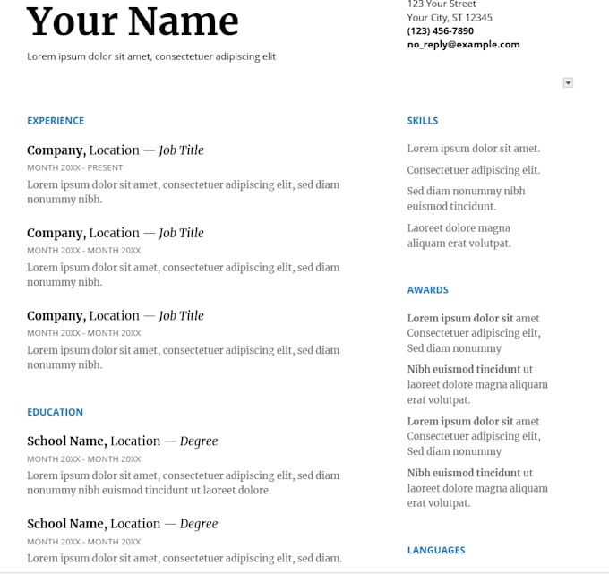 Write a rough and final draft resume for your new job by Daws_19 | Fiverr