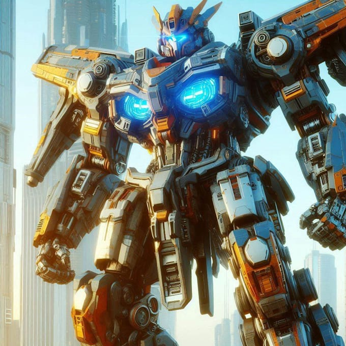 Create mecha robot and concept art of futuristic mecha by Warisher | Fiverr