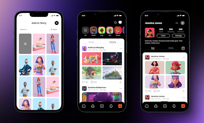 Build a custom social media app by Zubithedev | Fiverr