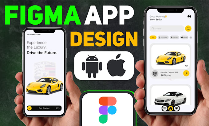 Create stunning mobile app ui and interactive figma prototype