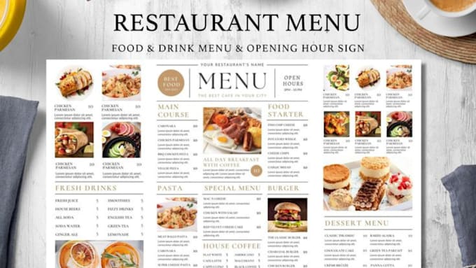 Do editable restaurant menu design digital menus price list by Mg_chef ...