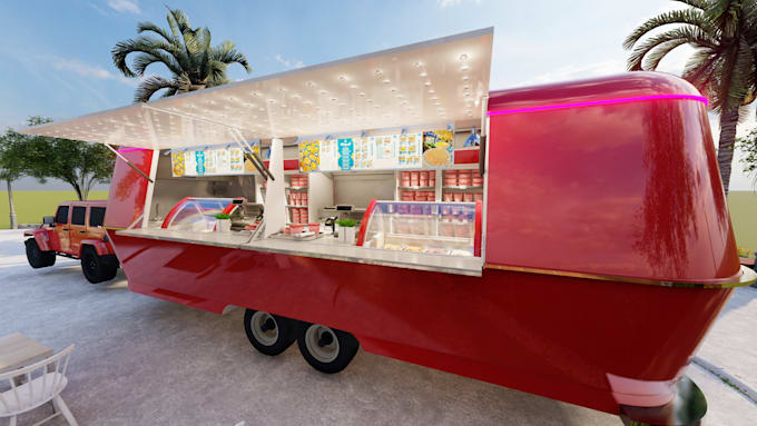Design food truck, food stall, cart, booth, container shop by Iffat ...