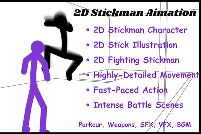 Create 2d stickman animation 2d fighting stick figure animation flash ...