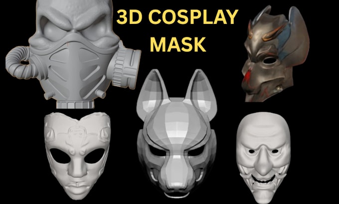 Sculpt 3d cosplay mask 3d helmet halloween mask cosplay design for 3d ...