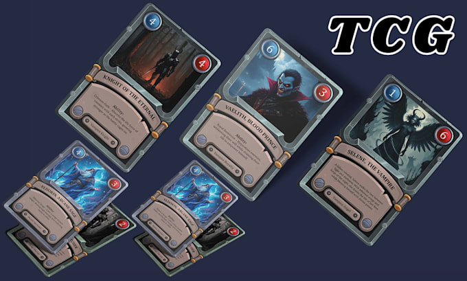 Custom trading card game design tabletop tcg card template ccg rpg game ...
