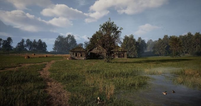 Do 3d game environment 3d level design 3d game scene using blender unreal engine by Shylaaah ...